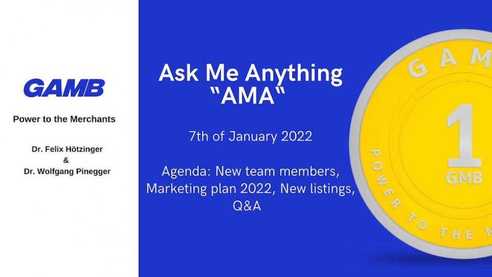 GAMB AMA Session January 7th, 2022 - Glopinion - GLBrain.com