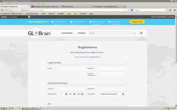 Wie registriert man sich in GLBrain? - Article - GLBrain.com